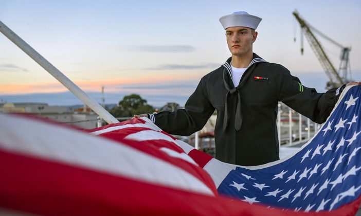 The Sound of Respect - Morning and Evening Colors On the Navy Base ...